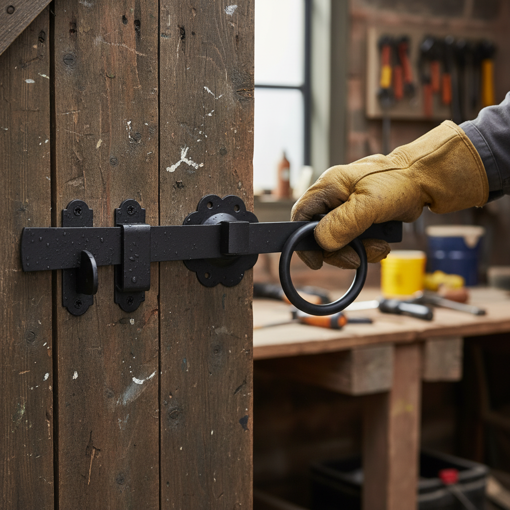 Premium Heavy Duty Ring Gate Latch with Secure Closing Mechanism for T