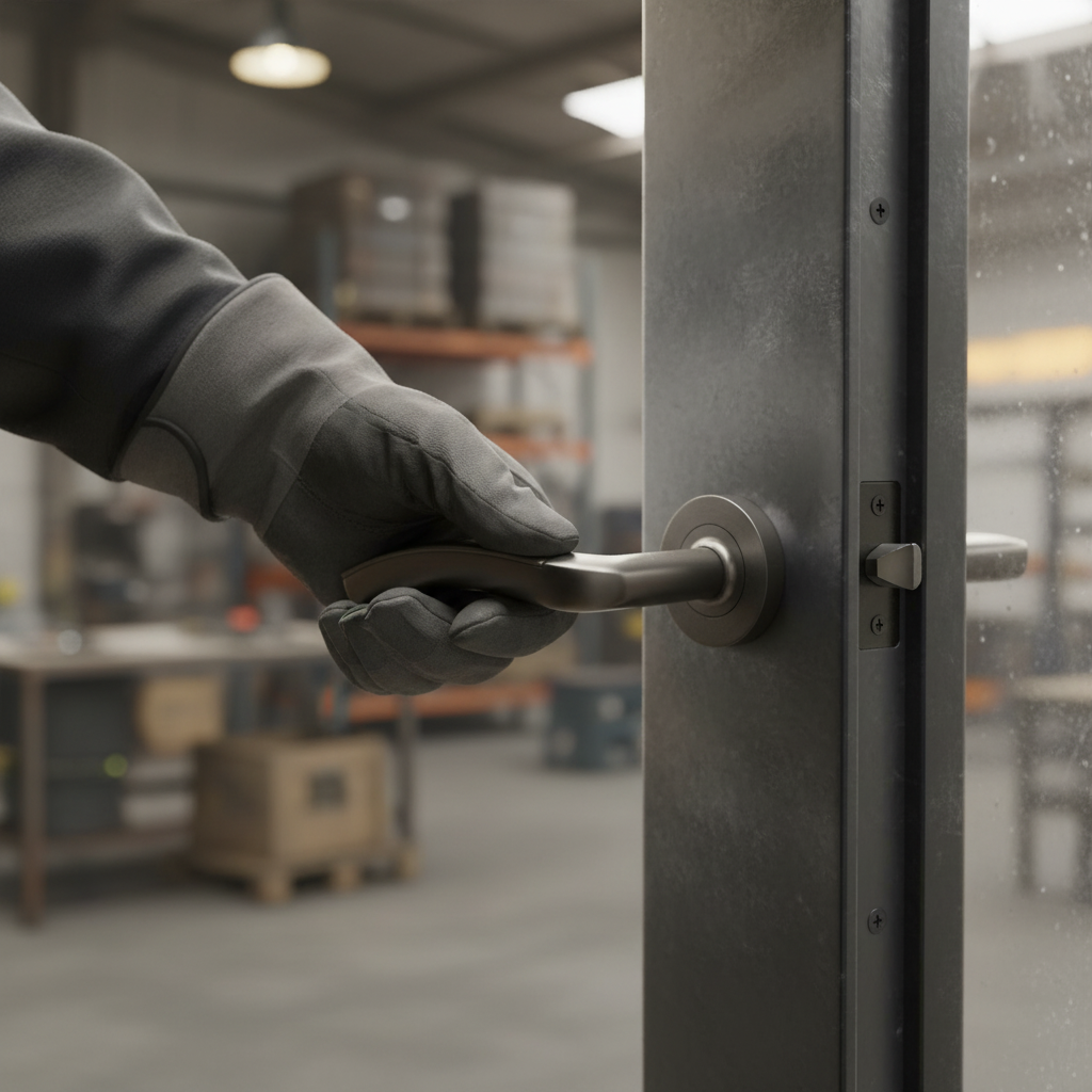 Premium Internal Lever Handle Set on Round Rose - Stylish Gun Metal Gr