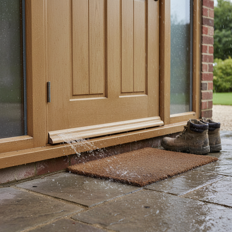 Premium Unfinished Weather Bar 915mm - Solid Oak Construction for Exte