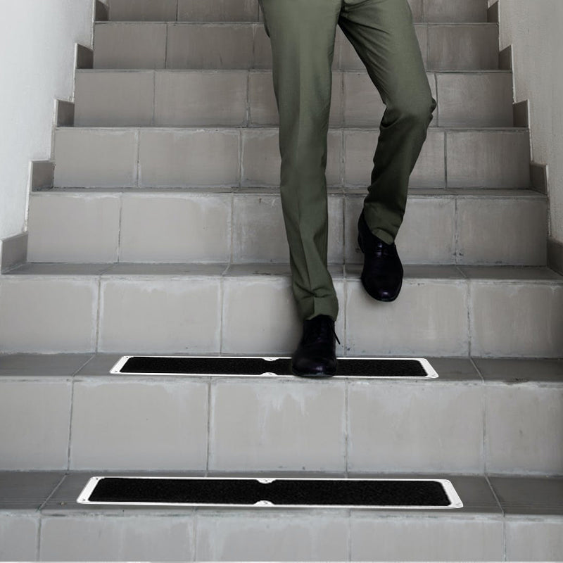 Non-Slip Aluminium Screw Down Stair Plates Durable Resin-Bonded Anti-S