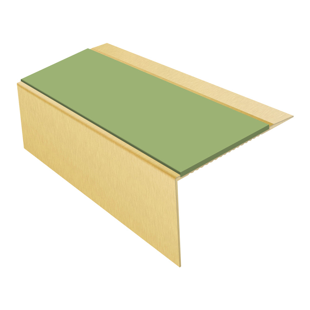 Square Ramp Back Aluminium Stair Nosing, 2.75m Length, 70mm Tread, Sli