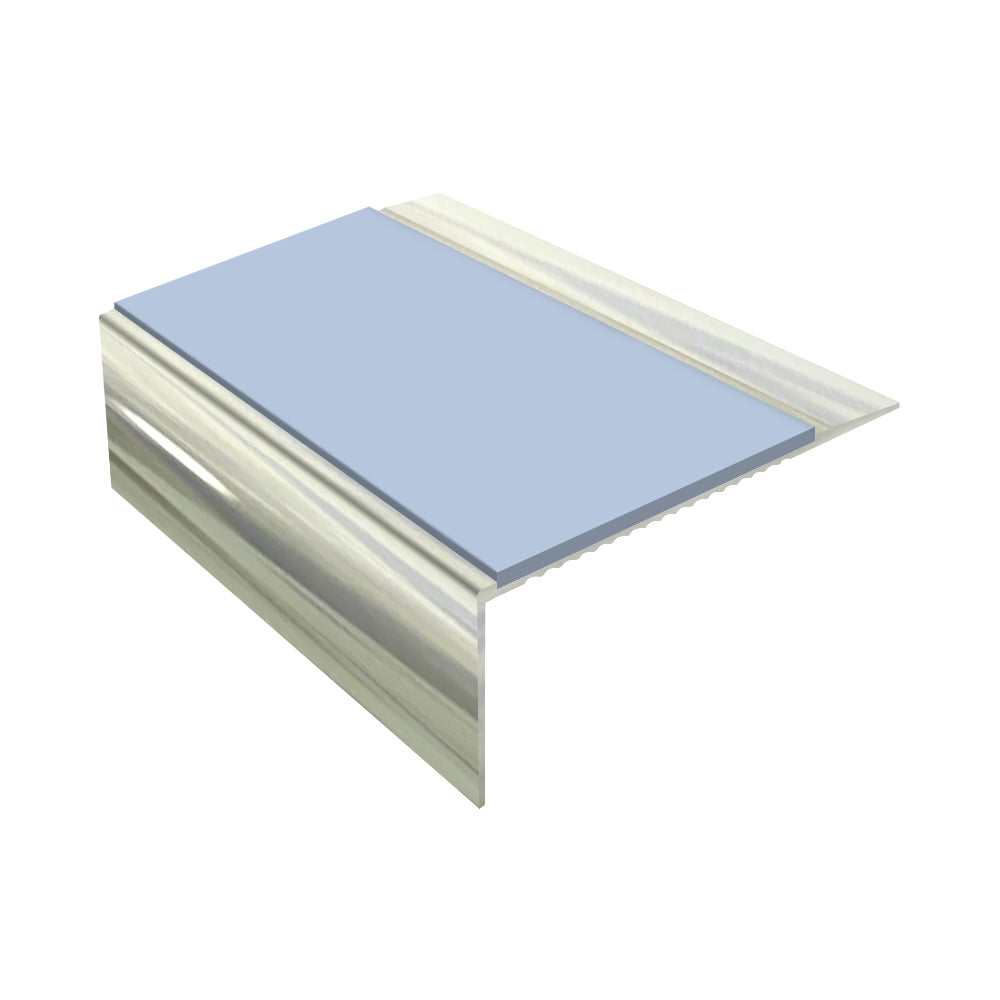 Square Aluminium Stair Nosing | Single Channel Ramp Back 2.75m Length