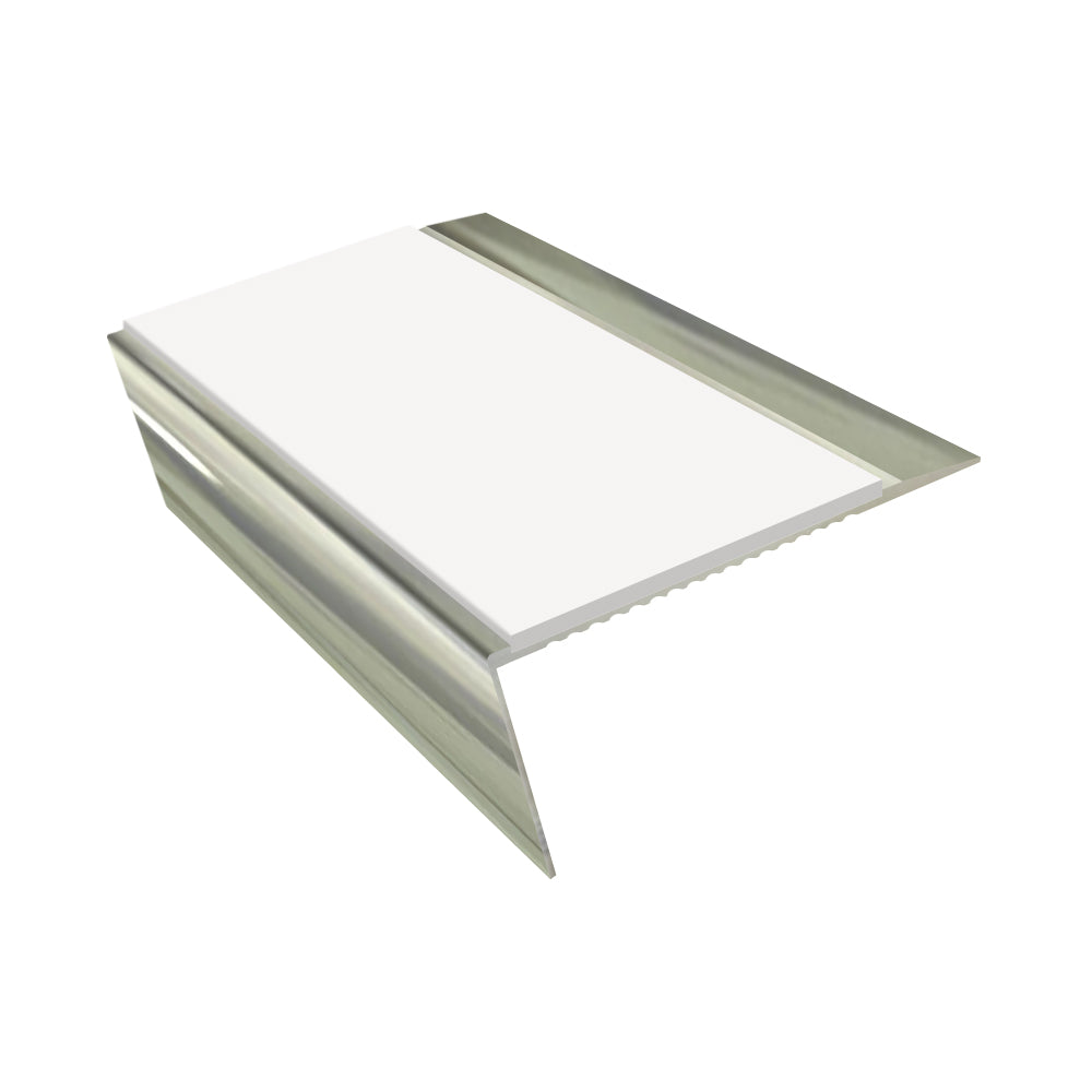 Rake Back Single Channel Aluminium Stair Nosing 3.22m Slip-Resistant R