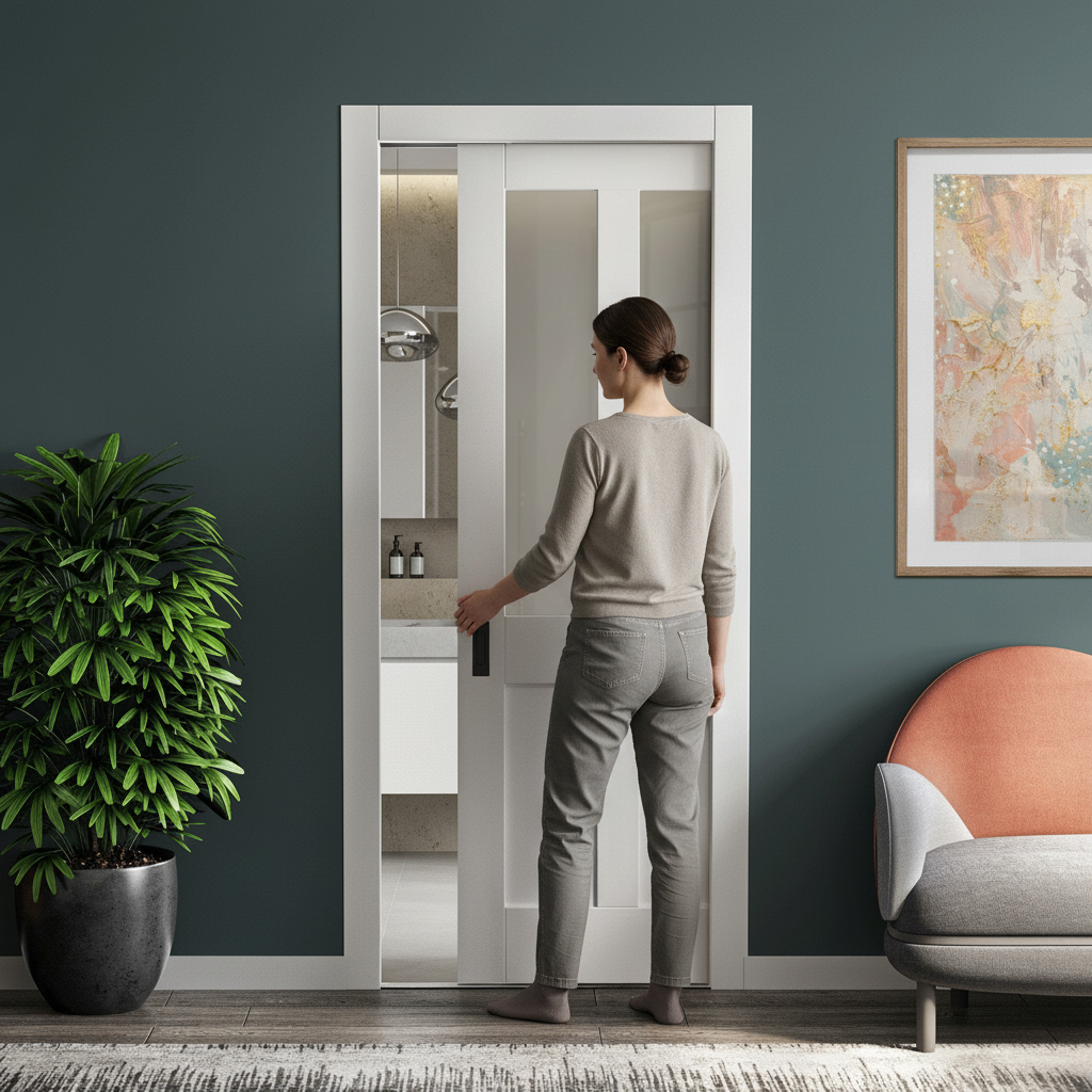 Premium Internal Pocket Door Set with Victorian Design and Obscure Gla