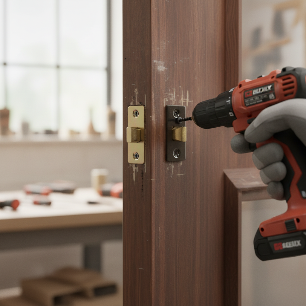 Premium CE13 Fire Rated Bolt Through Tubular Latch 63mm with Black Nic