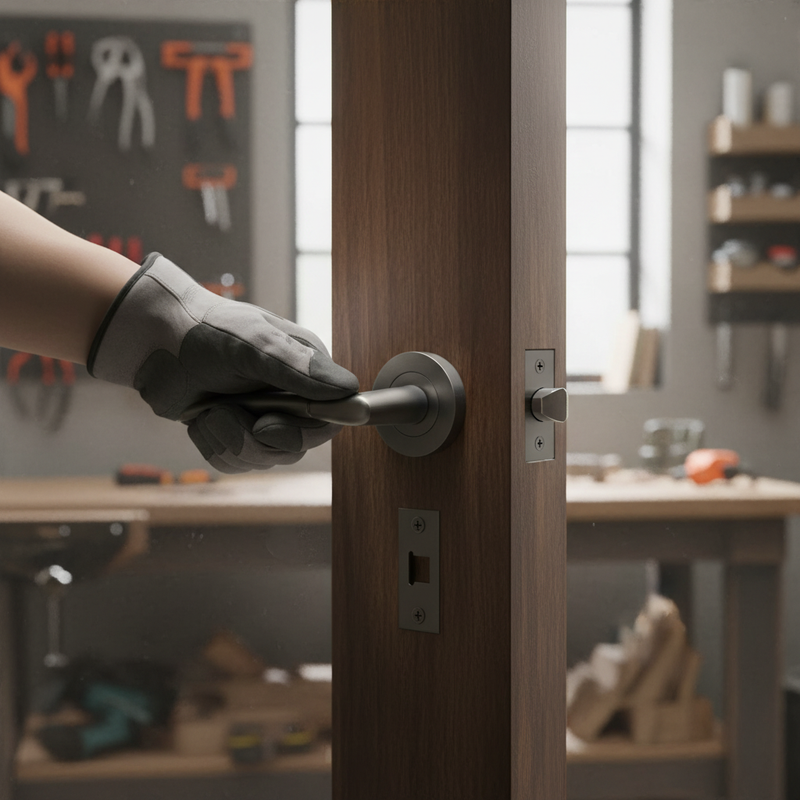 Premium Gun Metal Grey Lever Handle Set on Round Rose for Modern Doors