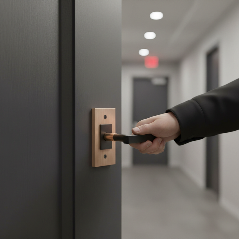 Premium 100mm CE13 Fire Rated Bolt Through Tubular Latch in Matt Black