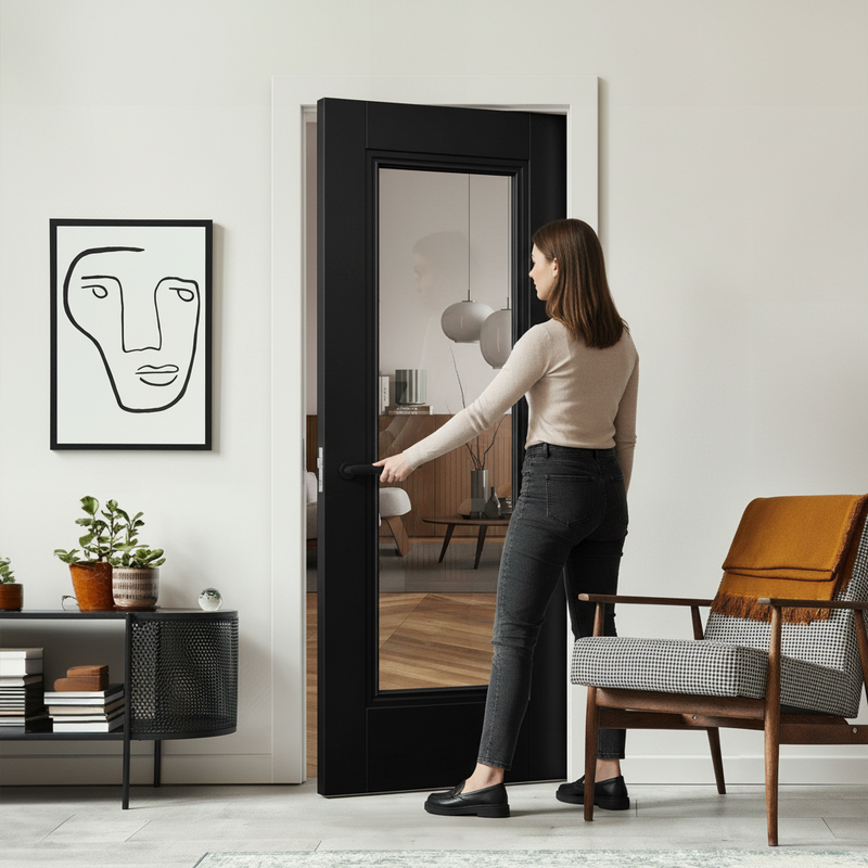 Premium Fully Finished Internal Clear Glass Door - Customizable Elegan