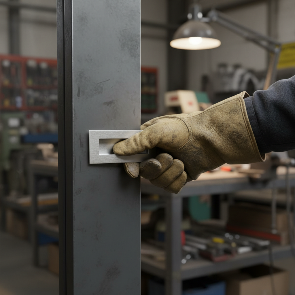 Premium Rectangular Flush Pull Handle in Satin Stainless Steel Finish